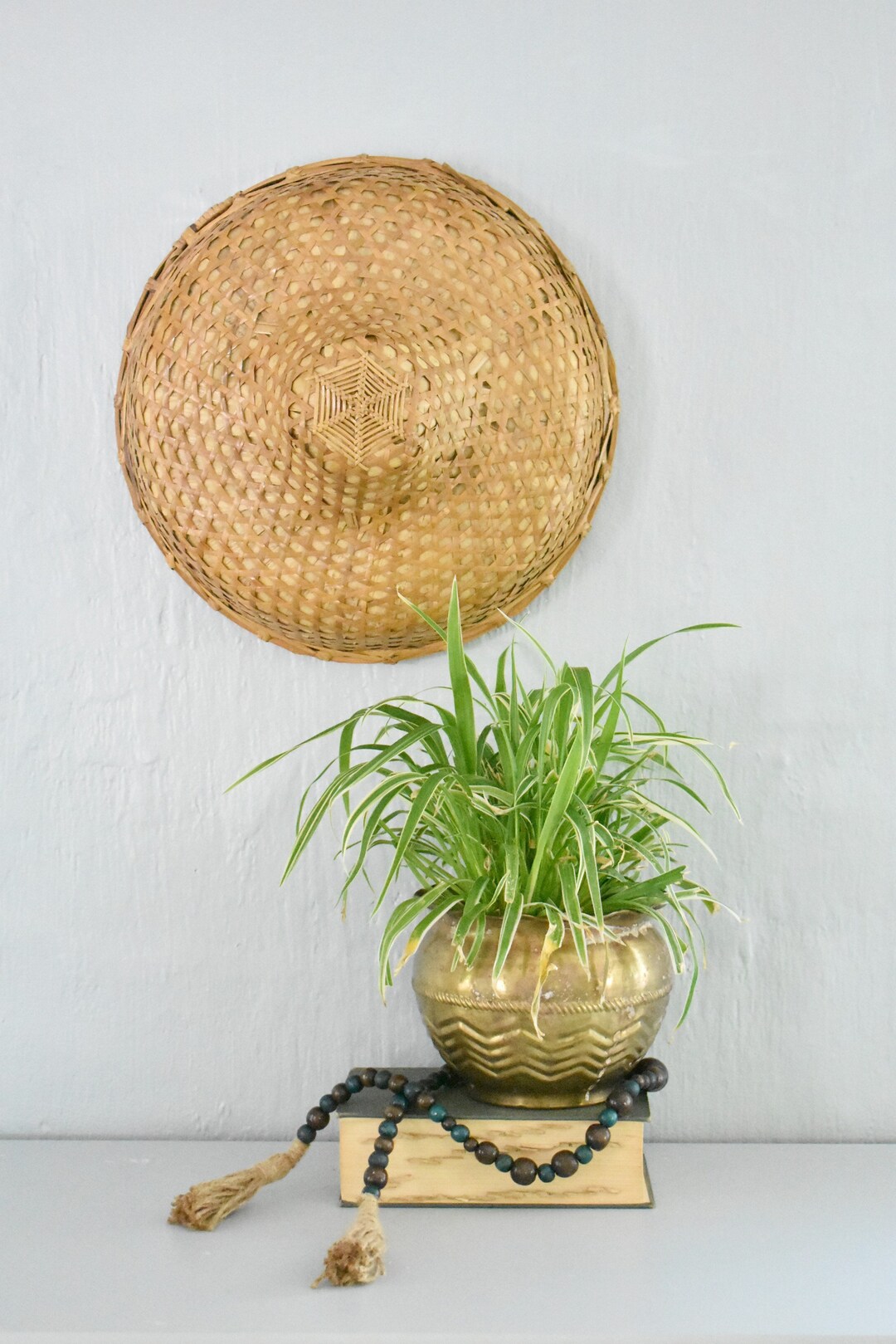 Vintage Asian Woven Wicker Hat, Chinese Rickshaw Hat, Farmer Hat, Sun ...