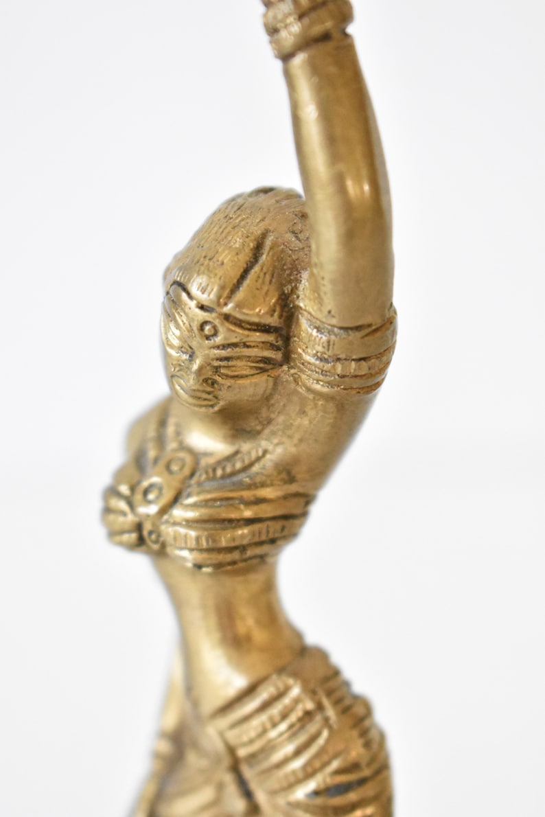 Vintage Brass Dancing Lady Statue Bali Woman Dancer Brass - Etsy