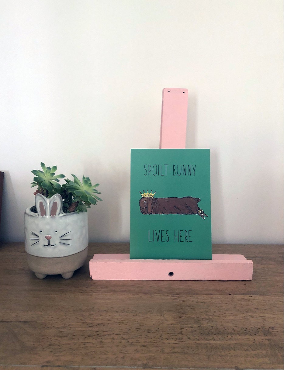 Spoilt Bunny Sign, Sign for Rabbit Lovers, Pet Sign, Gifts for Rabbit ...