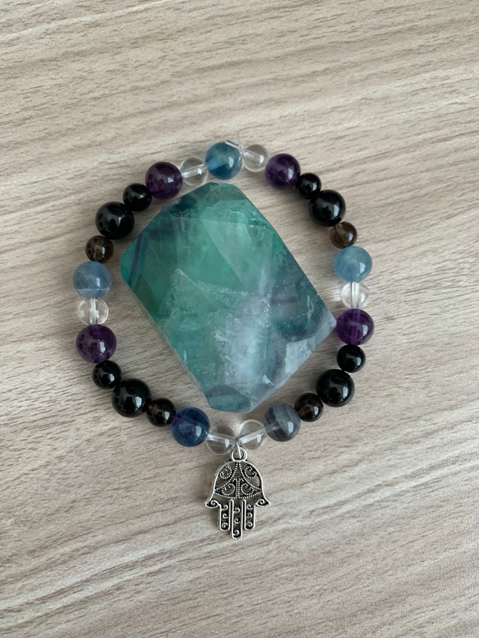 Psychic Protection Crystal Bracelet - Etsy