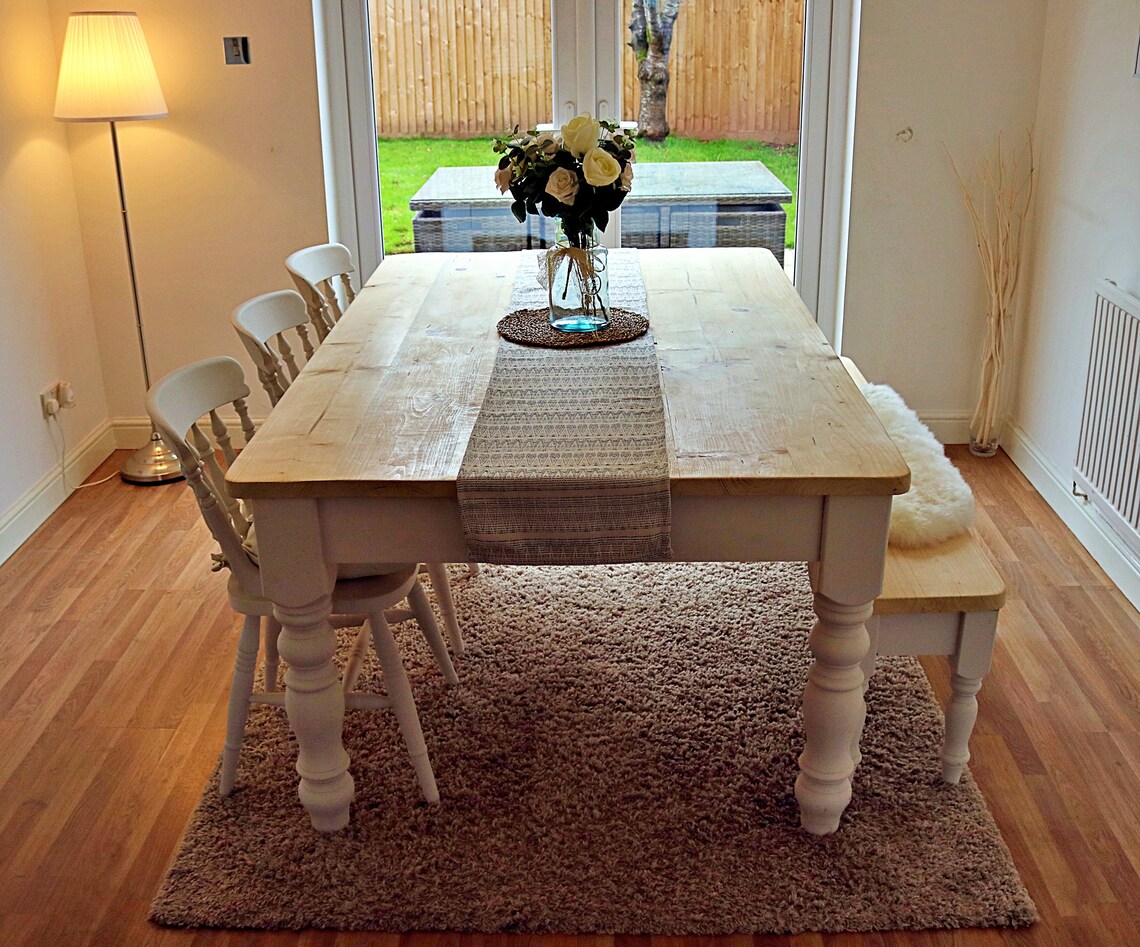 Handmade Farmhouse Dining Table Reclaimed Wood - Etsy UK