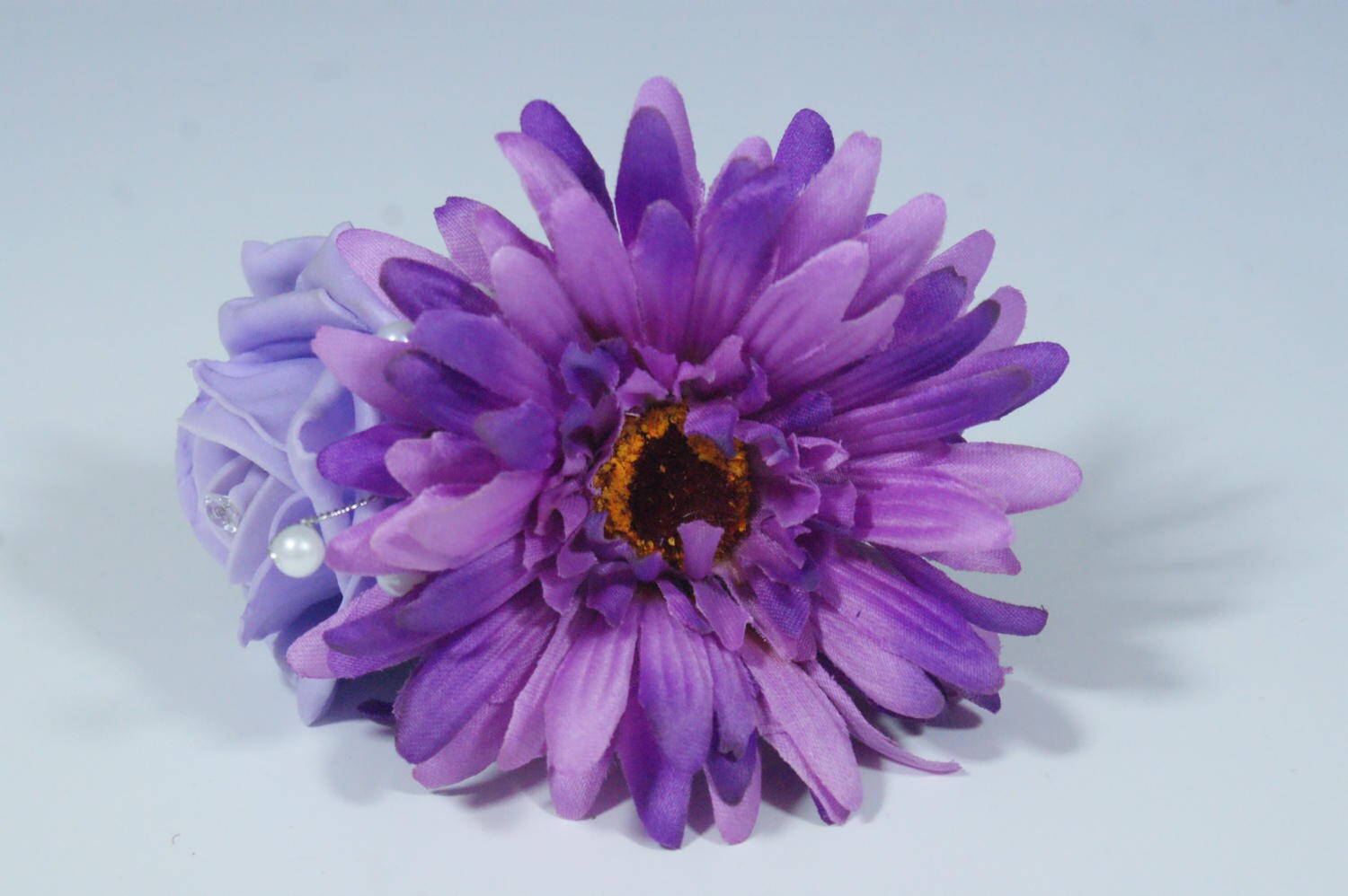 Ice Lilac Rose With Purple Gerbera Buttonhole Single 5 20 - Etsy