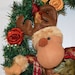 Christmas Reindeer Wreath With Burgundy and Gold Roses With - Etsy
