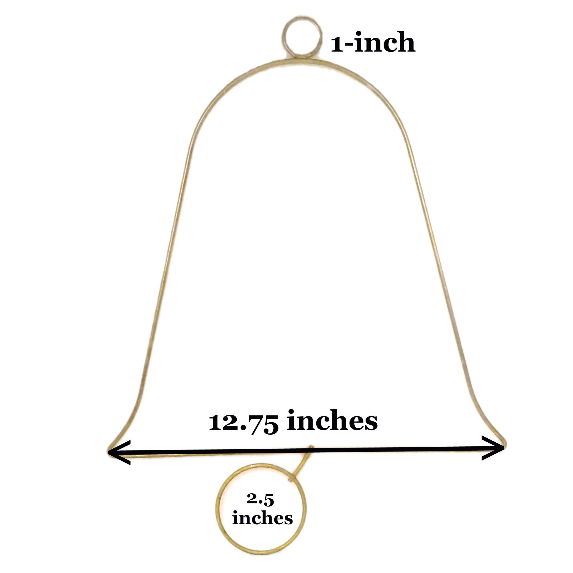 Steel Bell Shaped Ring, Macrame Ring, Holiday Frame - Etsy