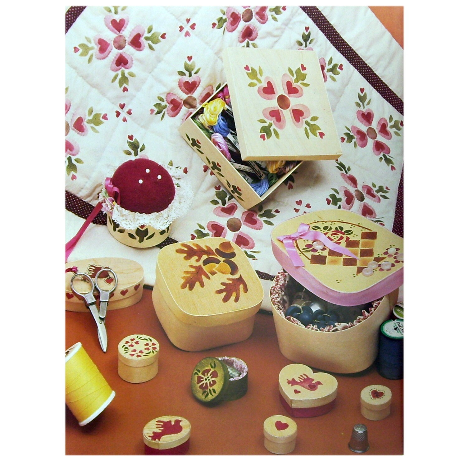 Stenciled Folk Art Sewing Patterns Country Theme - Etsy