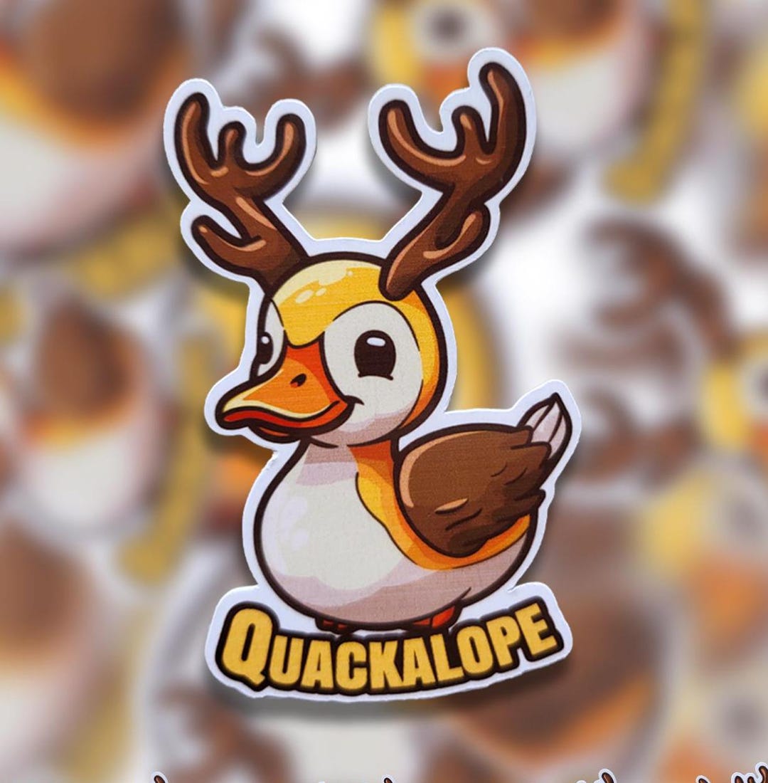 Quackalope Sticker – Cute Cryptid Duck - Etsy