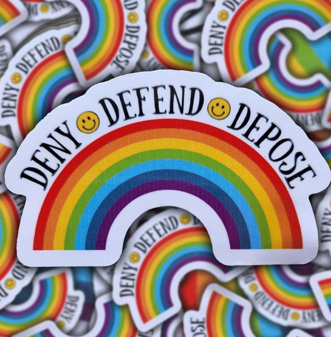 CLEARENCE Rainbow Deny Defend Depose Sticker - Etsy