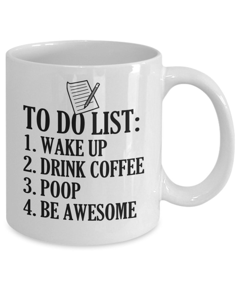 To Do List Funny Poop Mug | Funny Coffee Mugs Make Awesome Gifts for ...