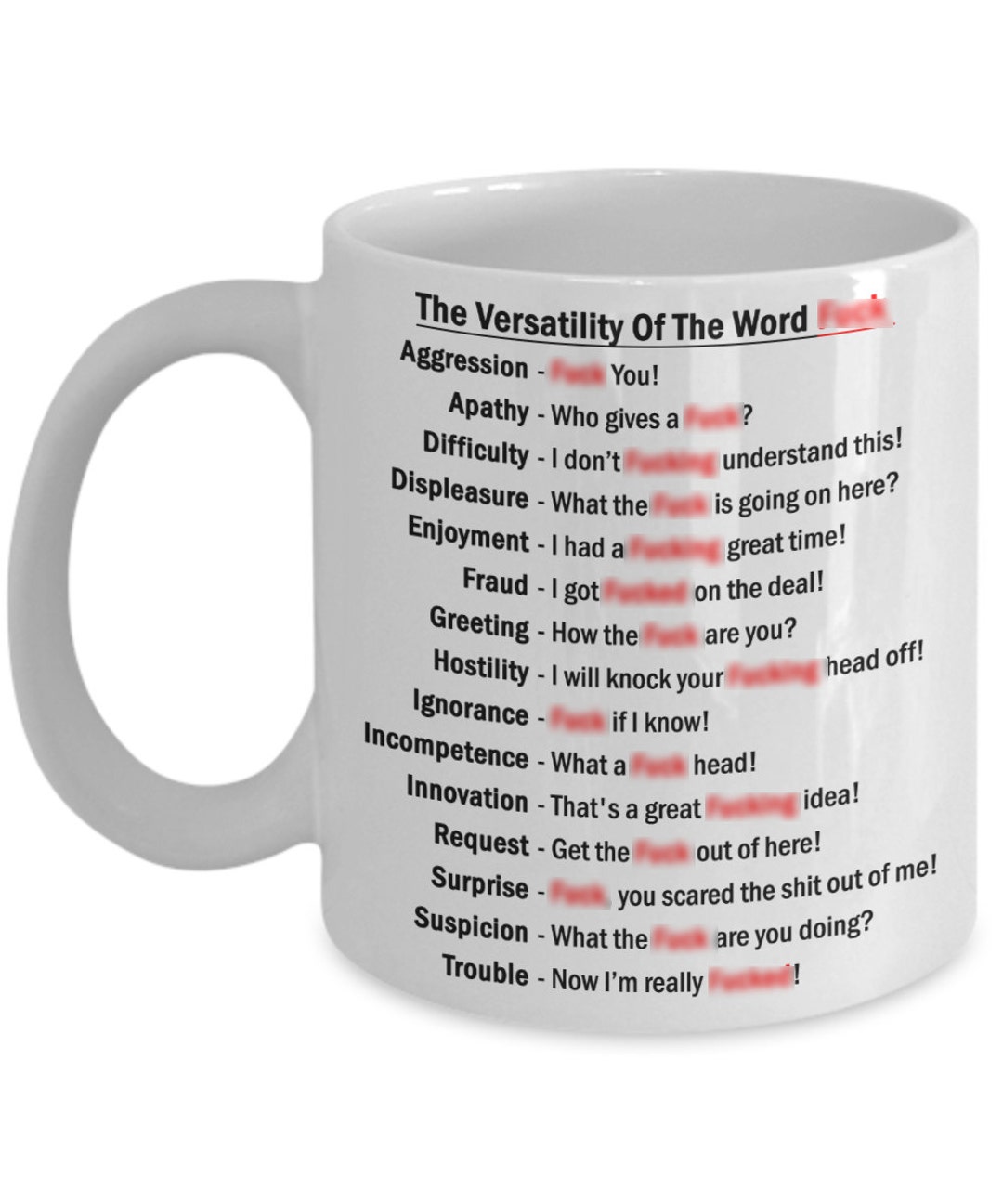 The Versatility of the F Word Funny Curse Word Cup - Etsy