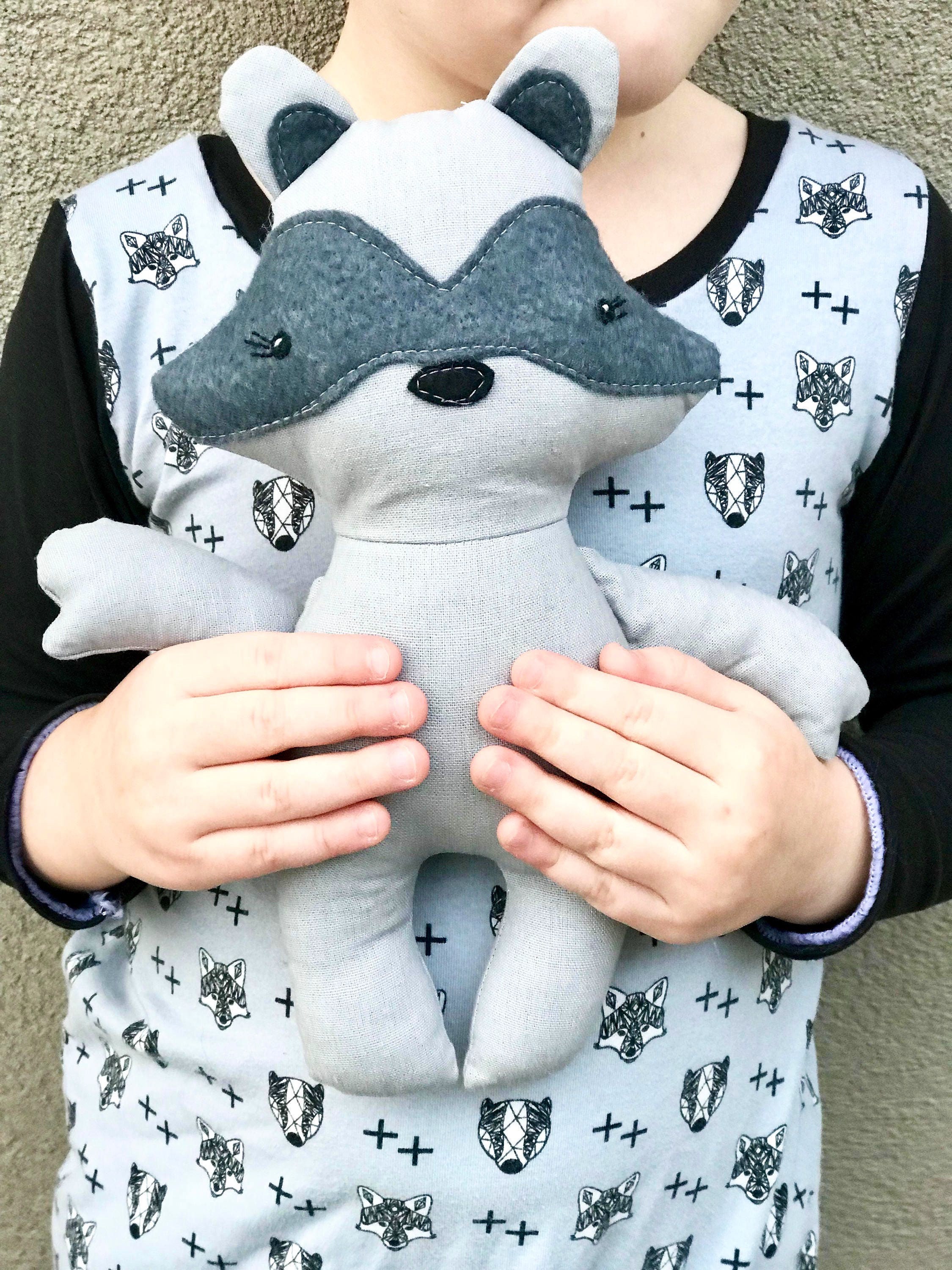 Raccoon Sewing Pattern, Woodland Animal Sewing Pattern, Easy Stuffed ...