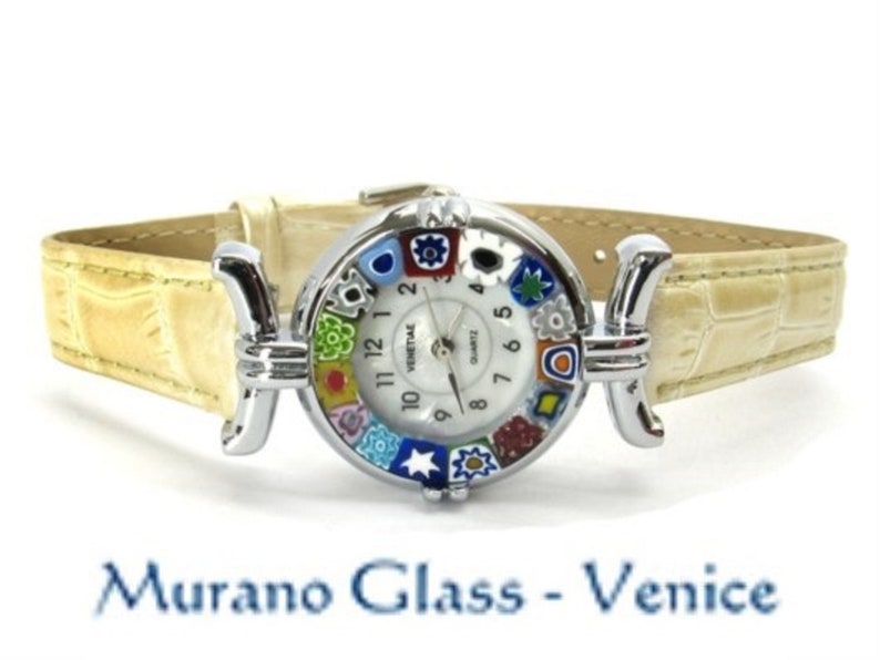 MURANO GLASS WATCH Millefiori Italy Authentic Handmade - Etsy
