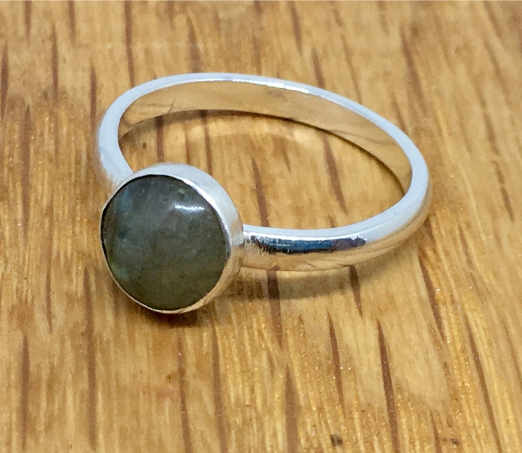 Labradorite stacking ring, stacking ring, Labradorite cabochon ring ...