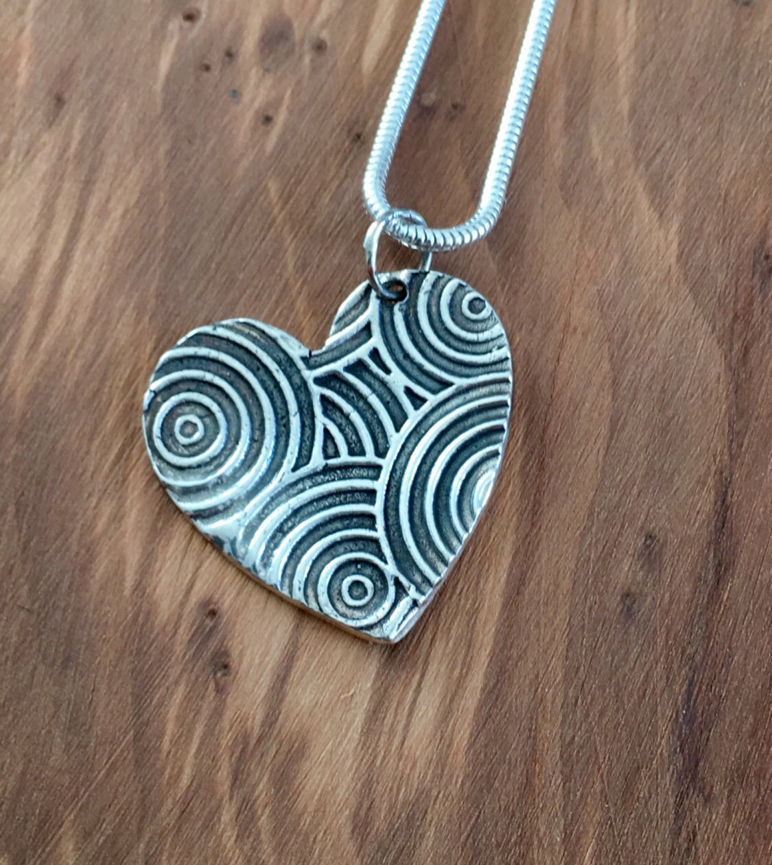Swirly Silver Heart pendant, Silver heart Gift, for the one you love ...