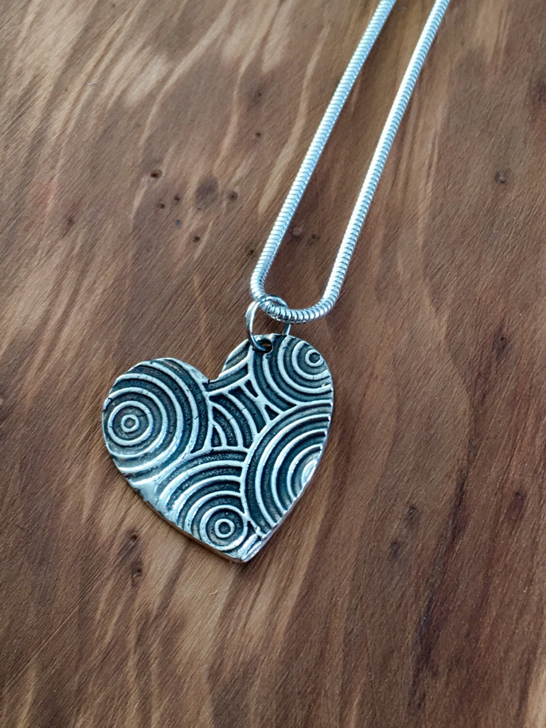 Swirly Silver Heart pendant, Silver heart Gift, for the one you love ...