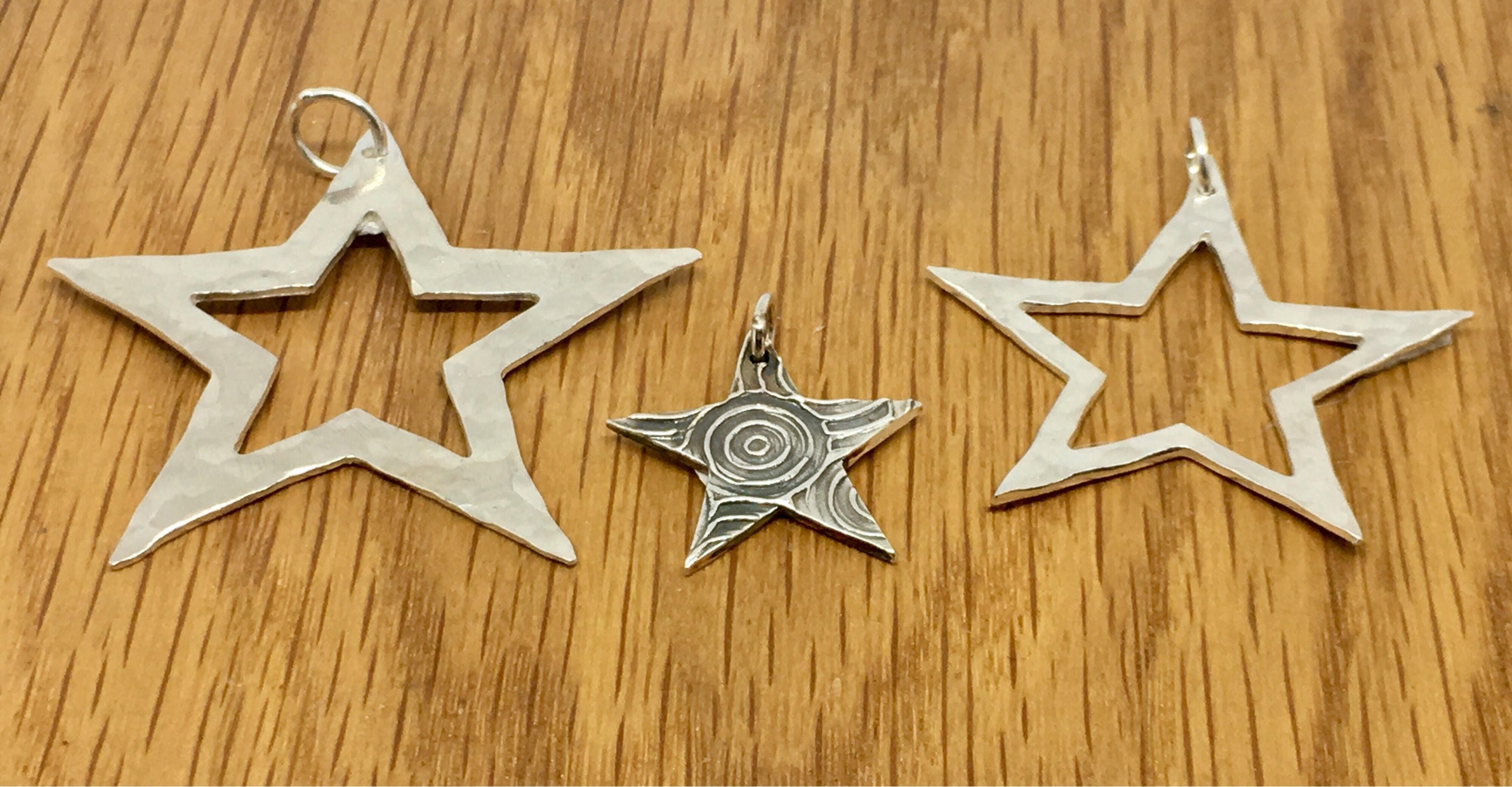 Large silver star pendant, statement star jewellery, Silver star ...