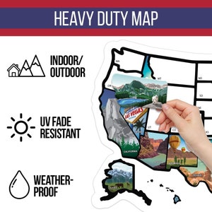 RV State Sticker Travel Map - [11" X 17"] - USA States Visited Decal ...