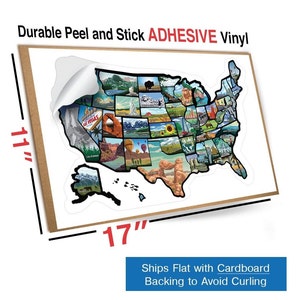 RV State Sticker Travel Map 11 X 17 USA States - Etsy