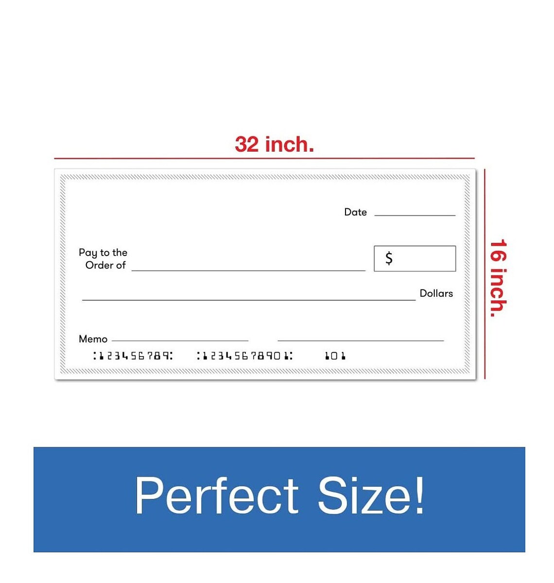 Giant Fake Award Presentation Dry Erase Check 16 X - Etsy