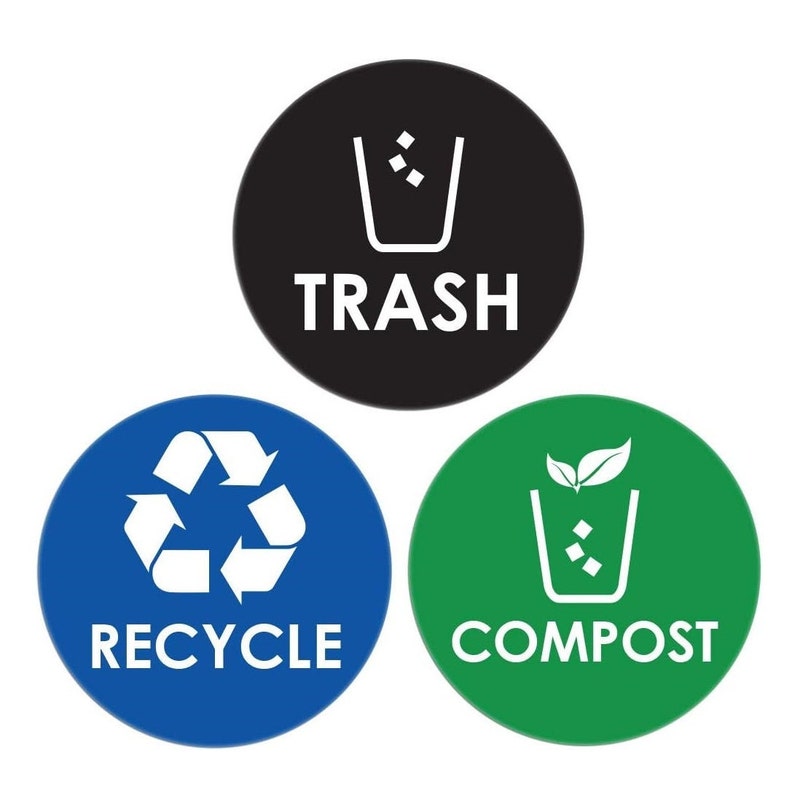 Trash Recycle Decal - Etsy