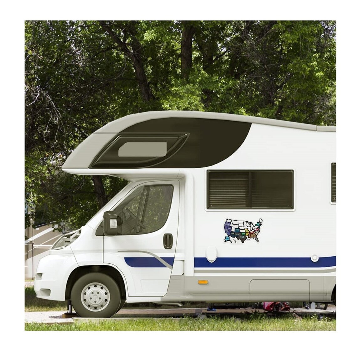 RV State Sticker Travel Map 11 X 17 USA States - Etsy