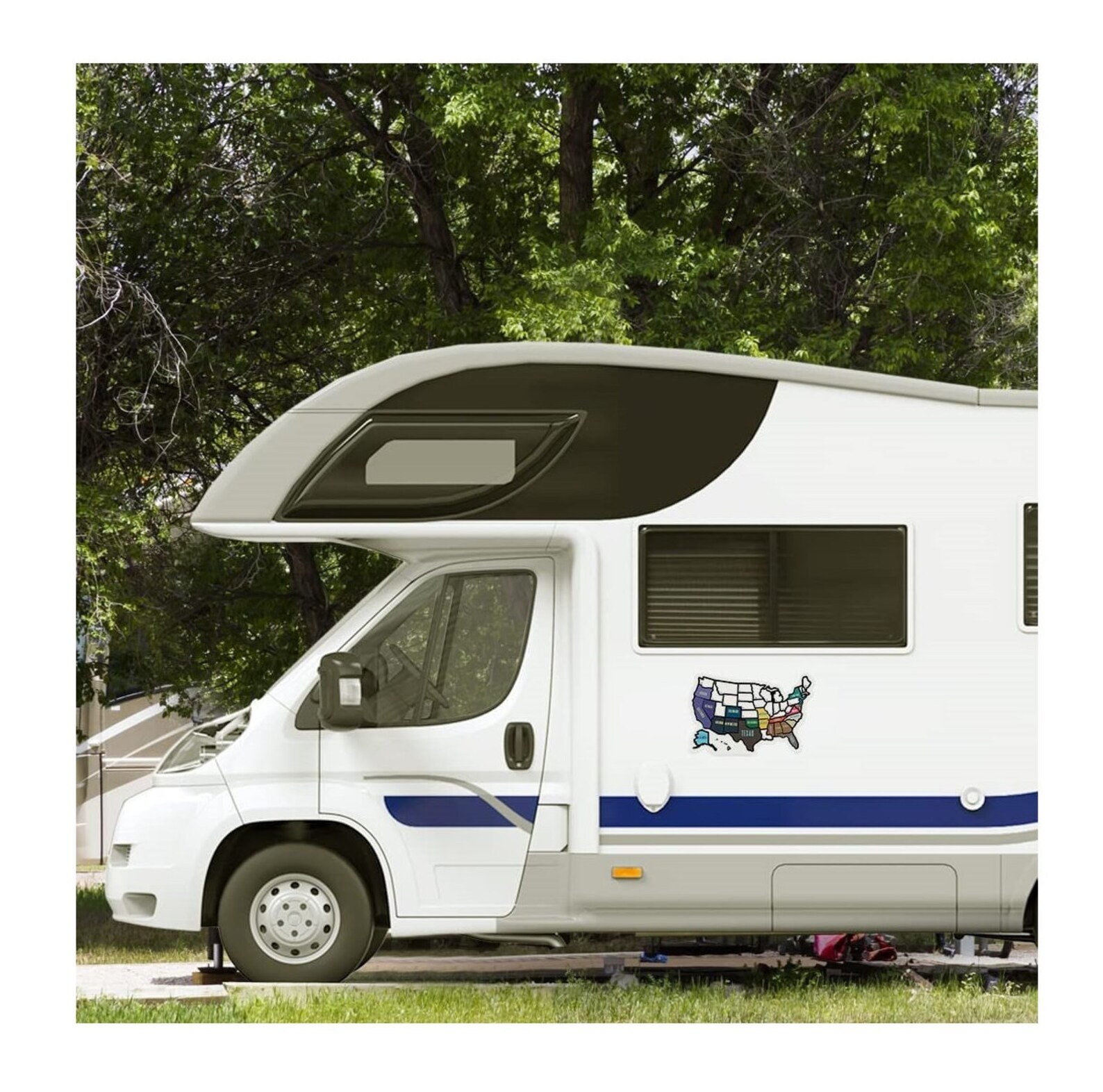 RV State Sticker Travel Map 11 X 17 USA States - Etsy