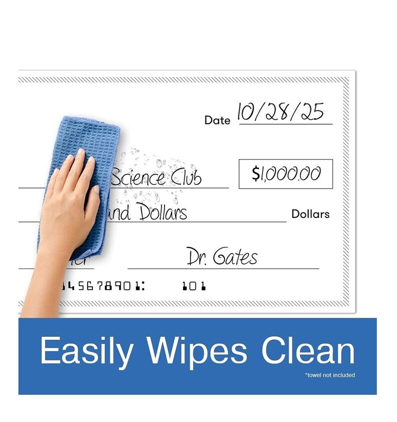 Giant Fake Award Presentation Dry Erase Check 16 X - Etsy