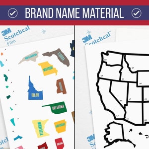 RV State Sticker Travel Map - [11" X 17"] - USA States Visited Decal ...