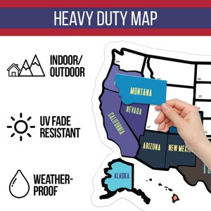 RV State Sticker Travel Map - [11" X 17"] - USA States Visited Decal ...