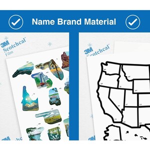 RV State Sticker Travel Map 11 X 17 USA States - Etsy