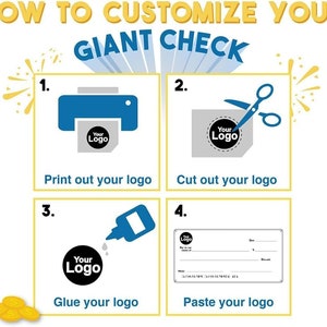 Giant Fake Award Presentation Dry Erase Check - 16" X 32" - Large ...