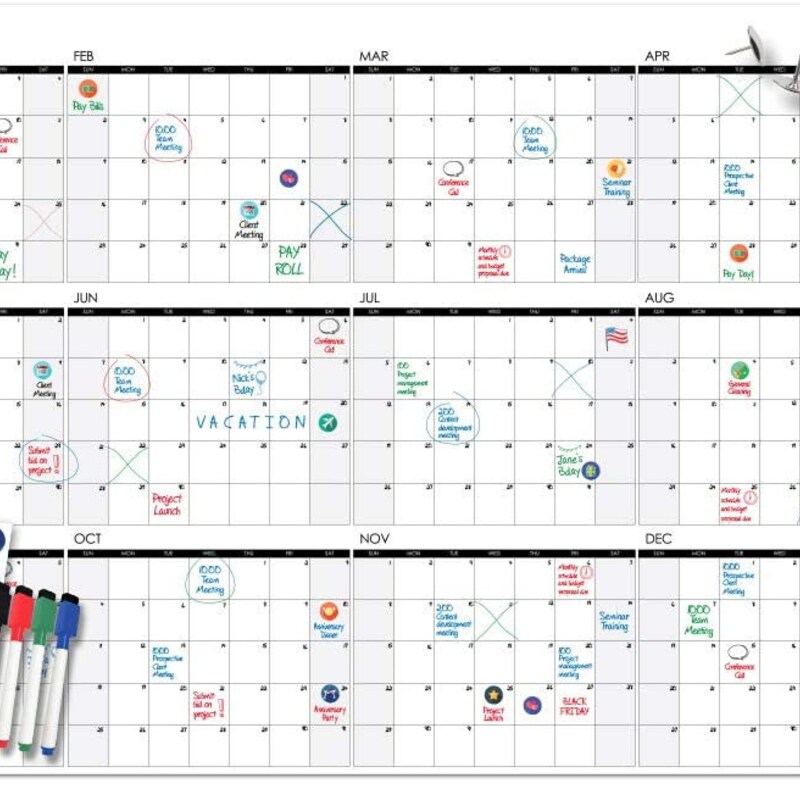 Yearly Calendar - Etsy