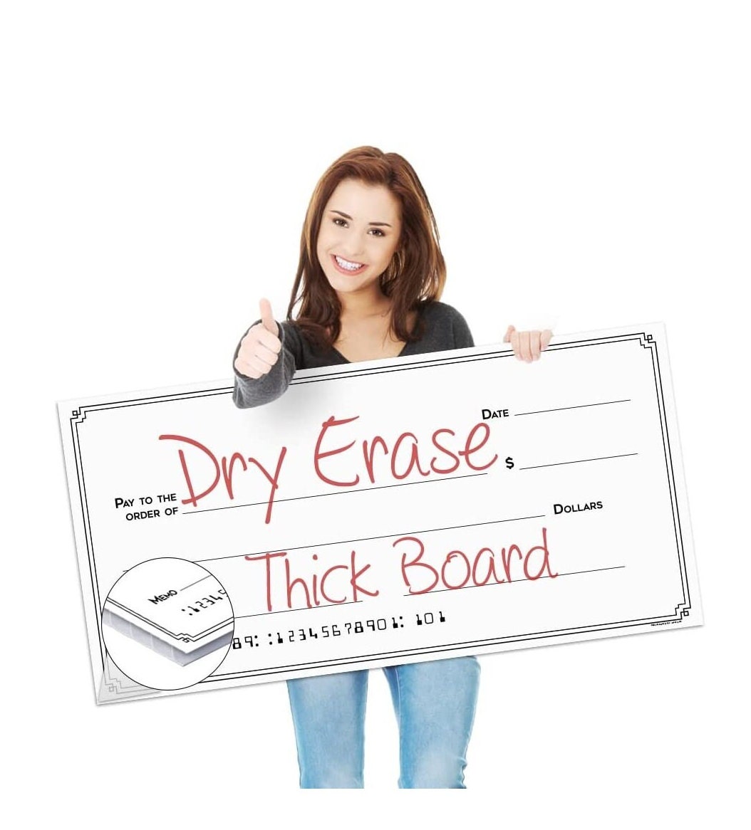 Giant Fake Award Presentation Dry Erase Check - 16" X 32" - Large ...