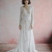 Long Sleeve Lace Wedding Dress With Train Open Back Boho - Etsy