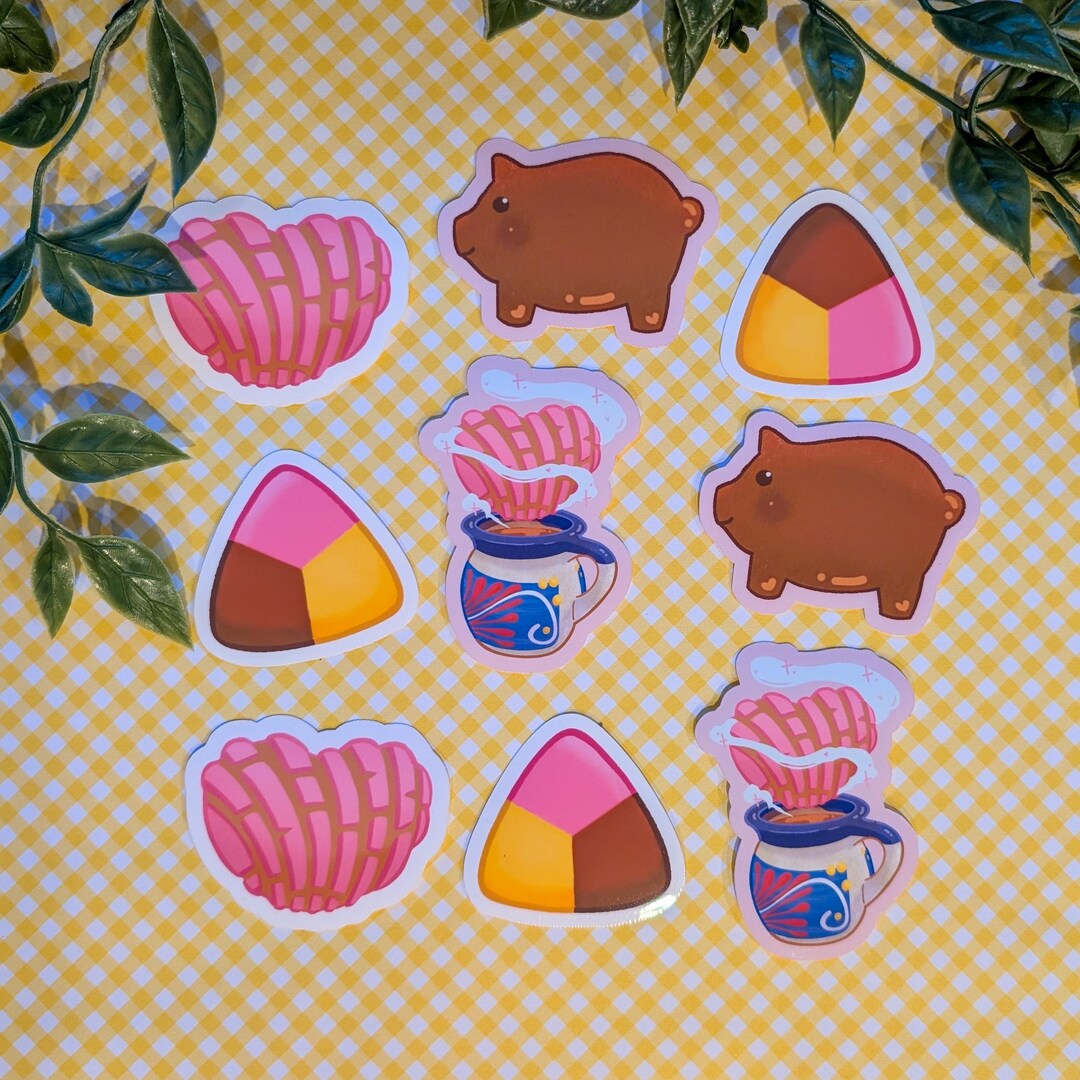 Pan Dulce Stickers | Set of 4 Sweet Bread Glossy Vinyl Stickers - Etsy