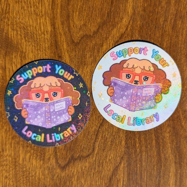 Library Sticker - Etsy
