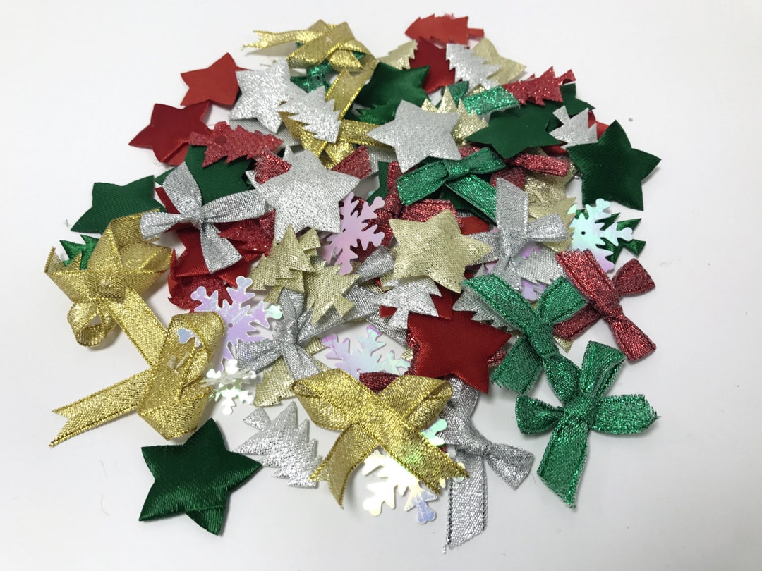 100 X Assorted Fabric Motifs Sew on Embellishments DIY Card Making - Etsy