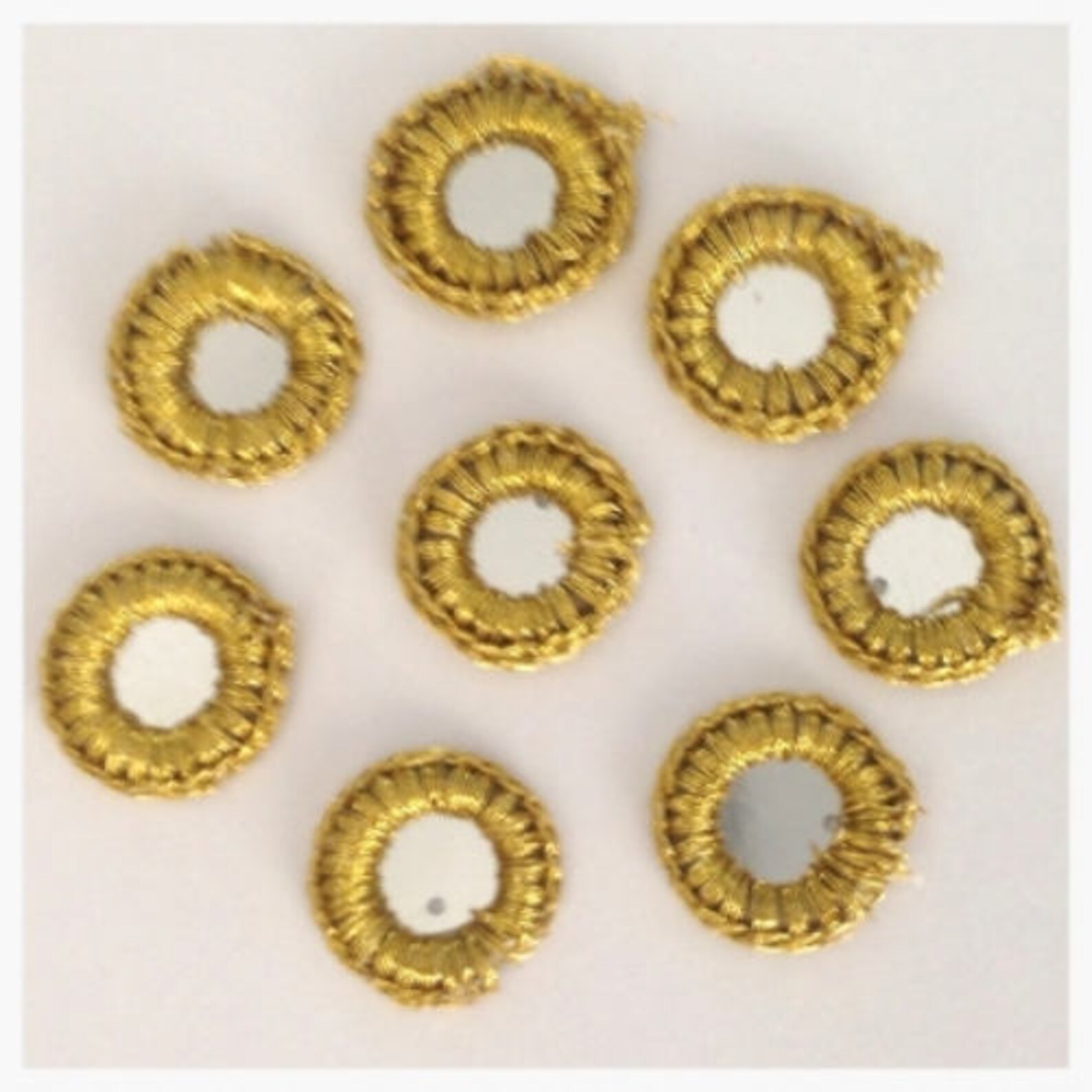 50 X Assorted Crochet Mirror Rims With Foil Mirrors Sewing Cardmaking ...