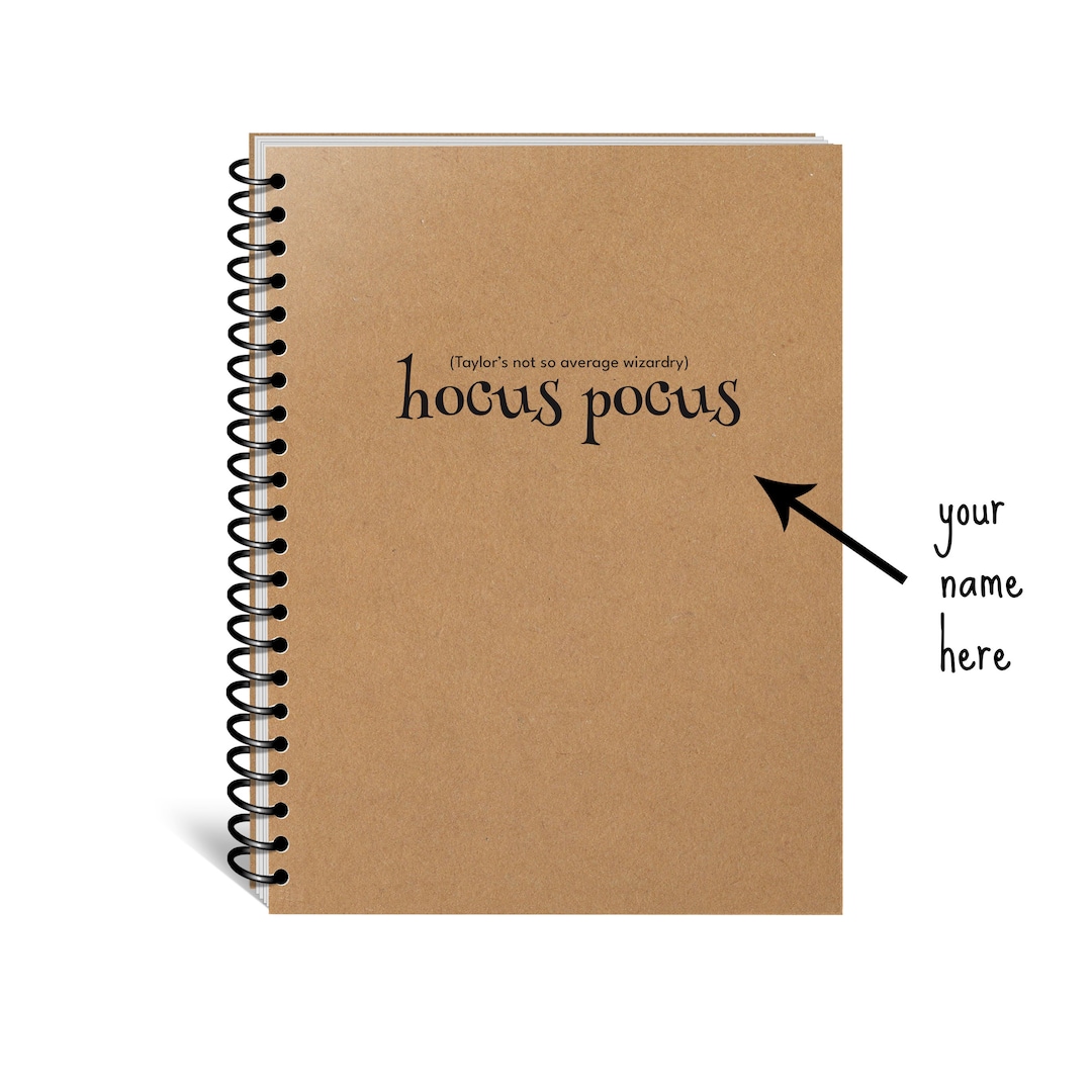 Hocus Pocus Wizard Notebook, Halloween, Potter, Journal, Diary, Paper ...