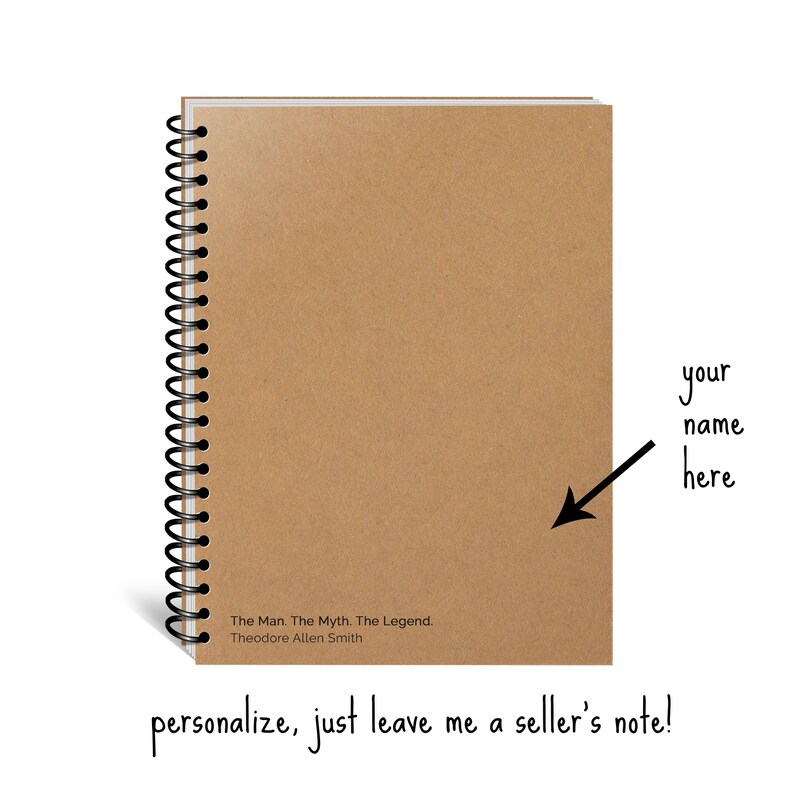 The Man. the Myth. the Legend. Personalized Custom Notebook - Etsy