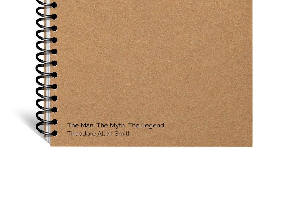 The Man. the Myth. the Legend. Personalized Custom Notebook | Etsy