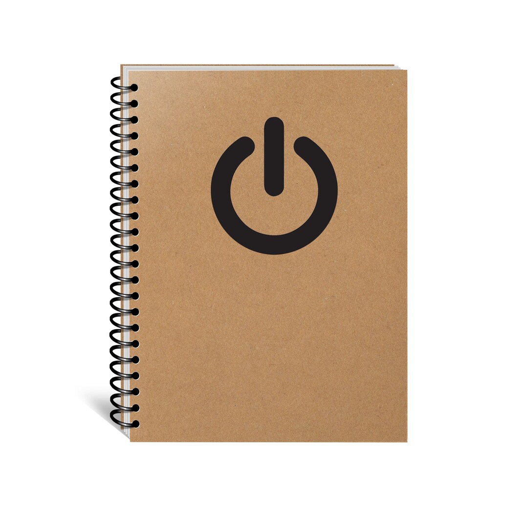 Power on Symbol Gaming Notebook, Journal for Gamer, Nerdy Coworker Gift ...