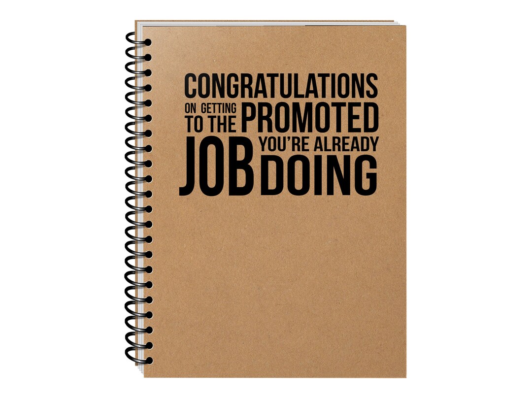 Congratulations on Your Promotion Notebook, Coworker Gift, Entrepreneur ...