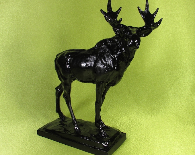 Vintage Statuette Moose elk, Soviet Souvenir Animal Figurine Retro Home ...