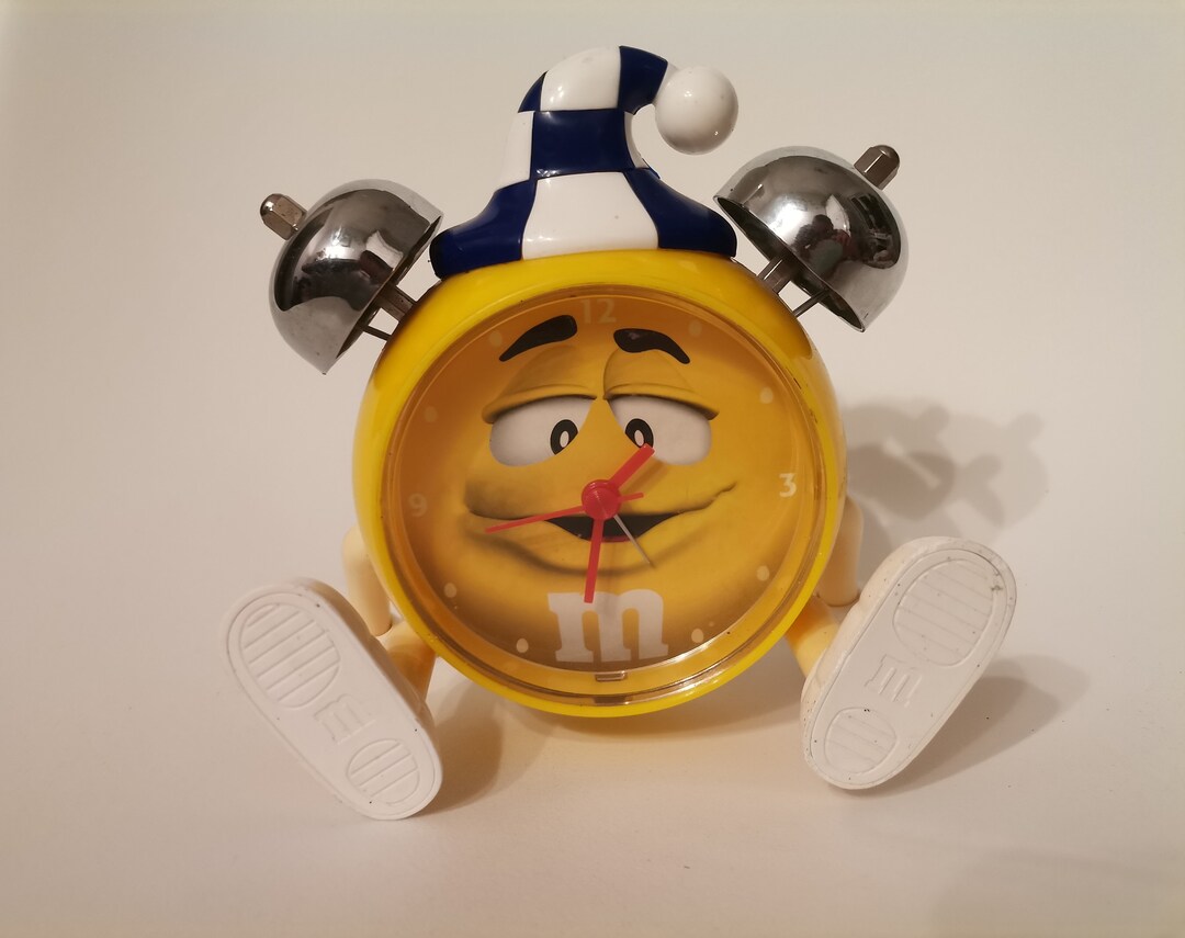 Vintage Yellow M&M Table Rare Clock Plastic Candy Chocolate - Etsy