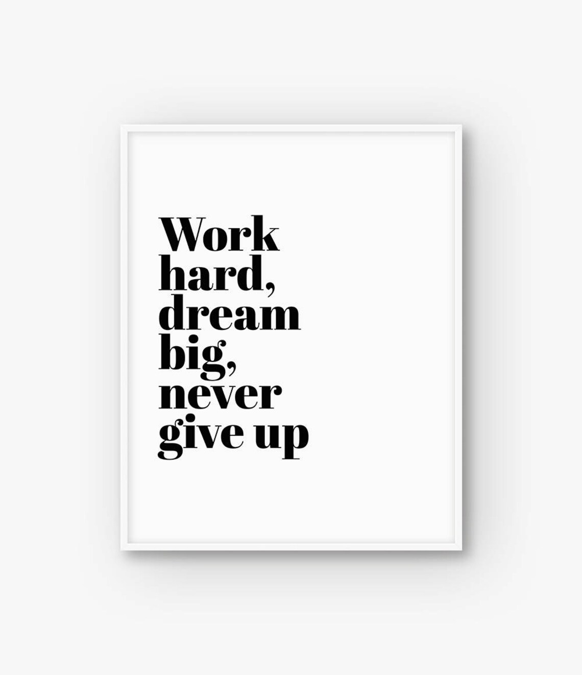 Hard Work Quote Office Print Dream Big Print Office Poster | Etsy