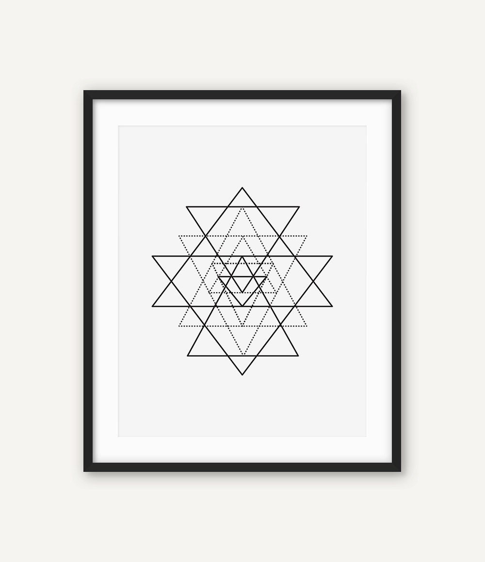 Yoga Print Zen Wall Art Sacred Geometry Geometric Modern - Etsy