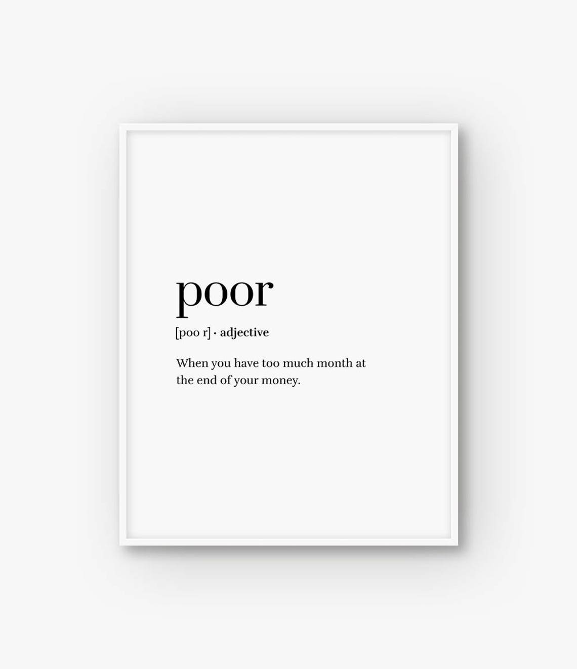 Dictionary Print Poor Word Definition Print Gift Print - Etsy UK