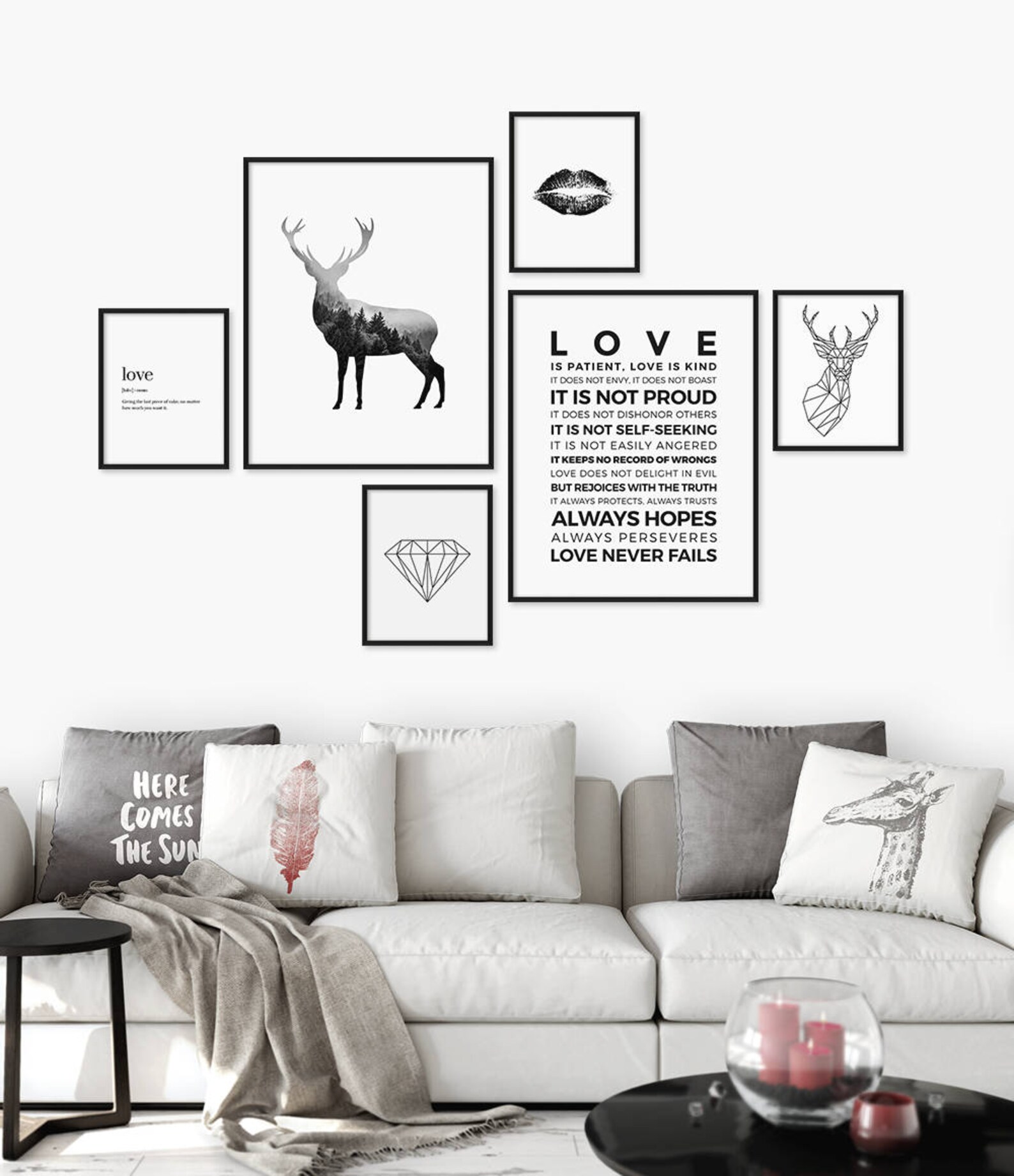 Diamond Print Feminine Poster Diamond Wall Art Woman Wall - Etsy