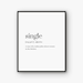 Definition Print, Word Definition Poster, Meaning Print, Single ...