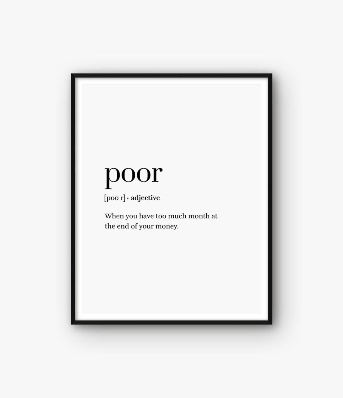 Dictionary Print Poor Word Definition Print Gift Print - Etsy UK